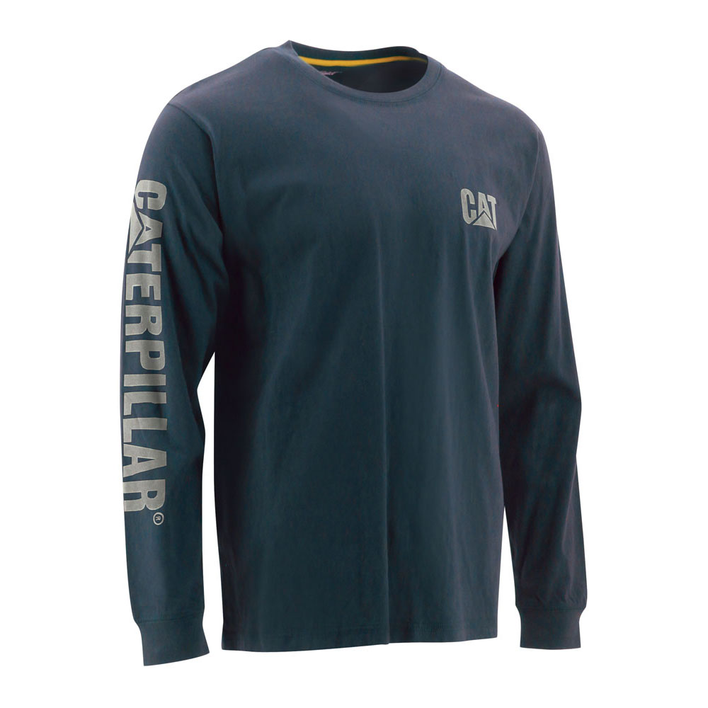Trademark banner l/s tee - Dark marine - Cw - tops - CAT Footwear