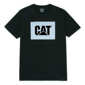 Reflective cat logo tee - Detroit blue - Ca - tops - CAT Footwear