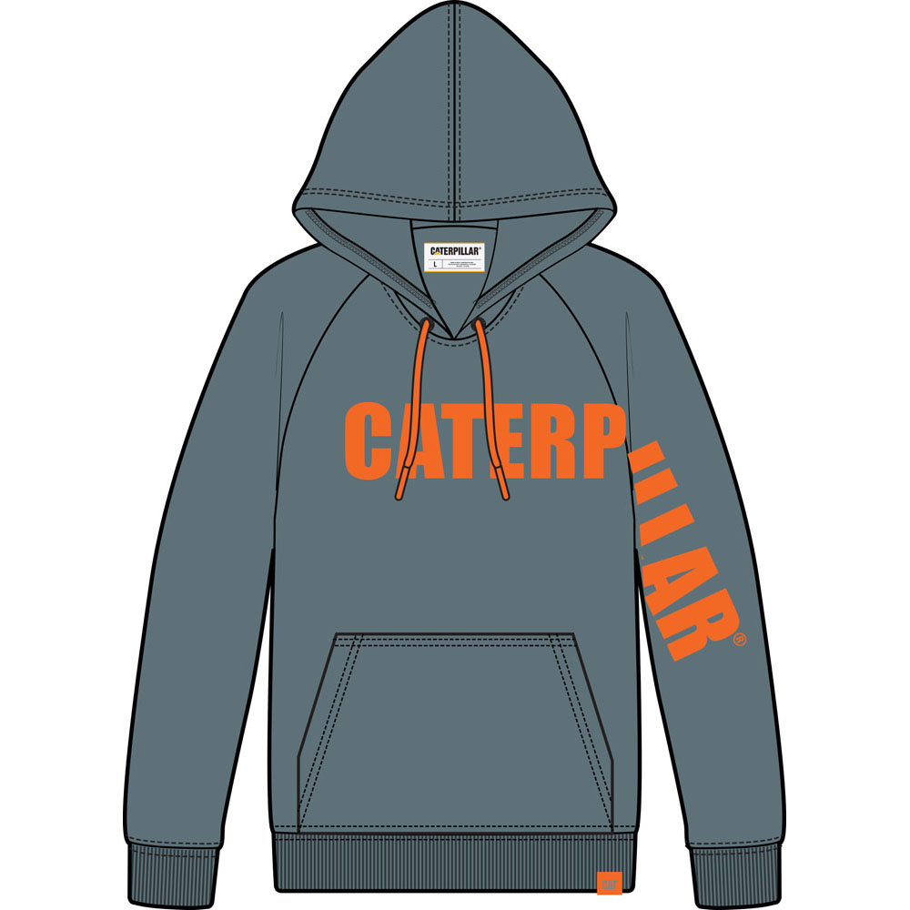 Meta work fleece pullover hoodie - Goblin blue - Ca - tops - CAT Footwear
