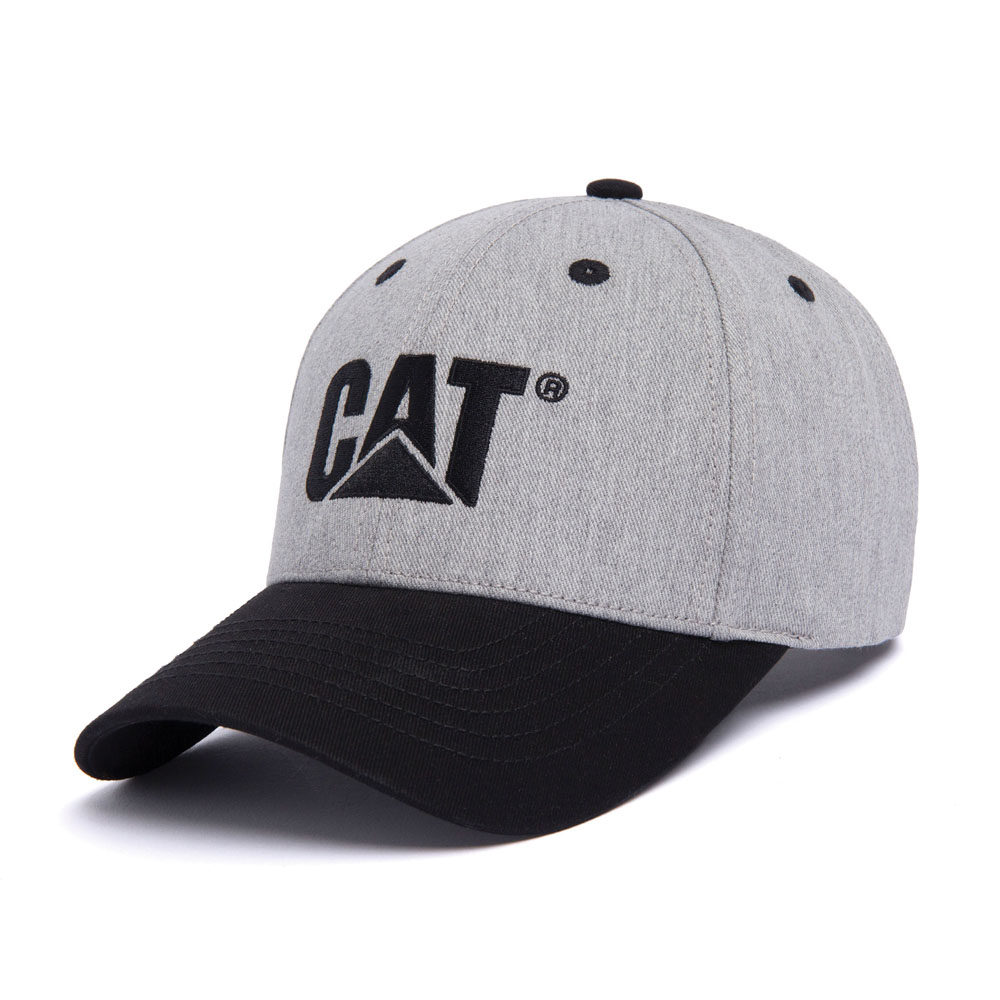 Cat logo combination hat - Heather grey-pitch black - Ch - unit - CAT ...